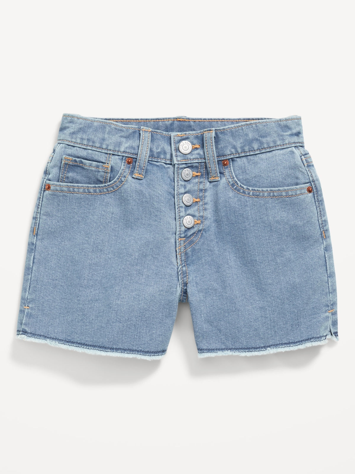 High-Waisted Wow Frayed-Hem Jean Shorts for Girls — GAP (International)